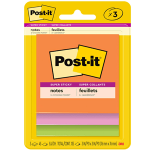 3-Pack 3"x3" Post it Super Sticky Notes ONLY $2.05 (Reg. $6 ...